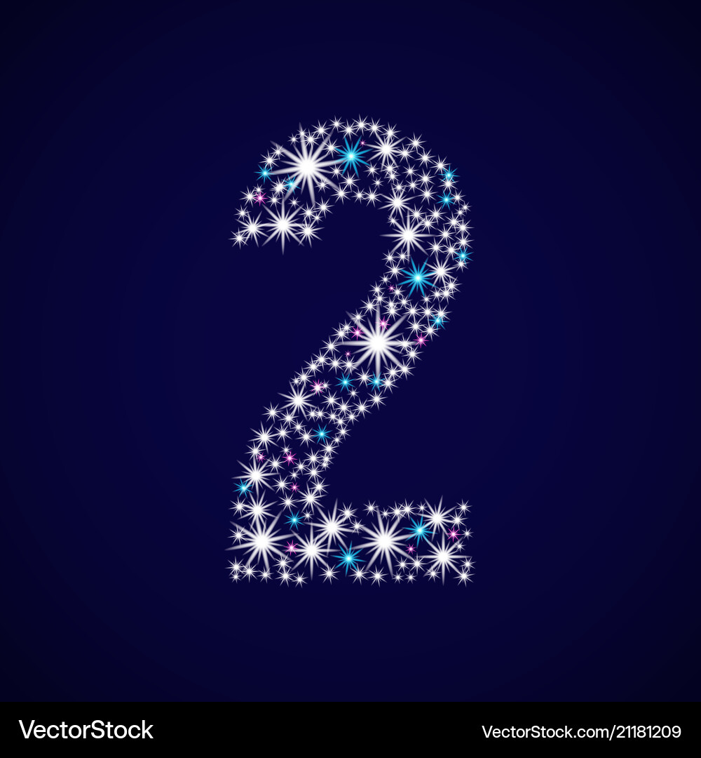 Number two Royalty Free Vector Image - VectorStock