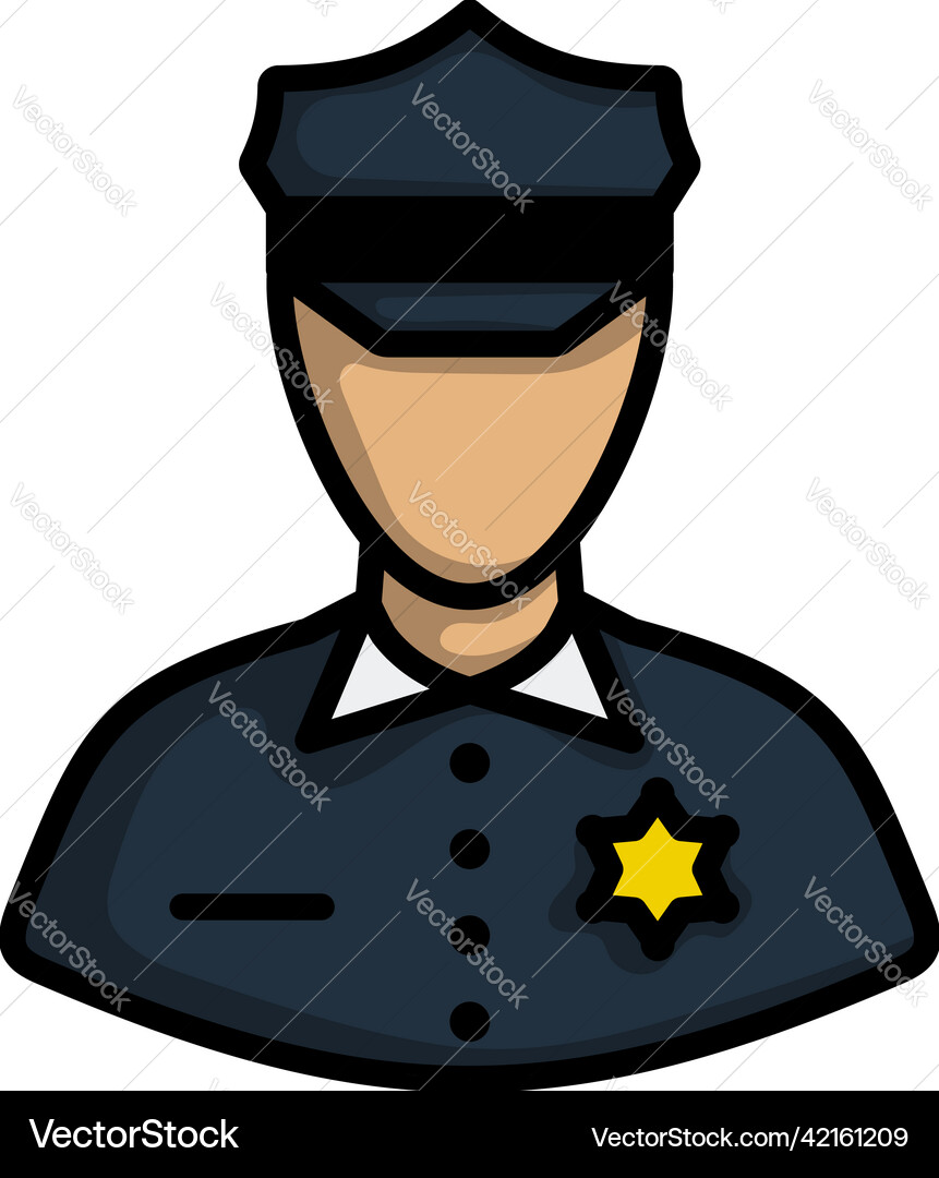 Policeman icon Royalty Free Vector Image - VectorStock