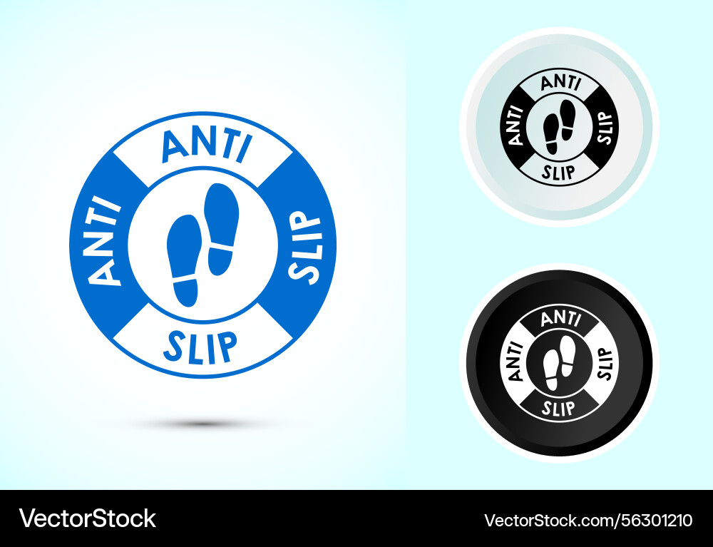Anti slip icon design non safety Royalty Free Vector Image