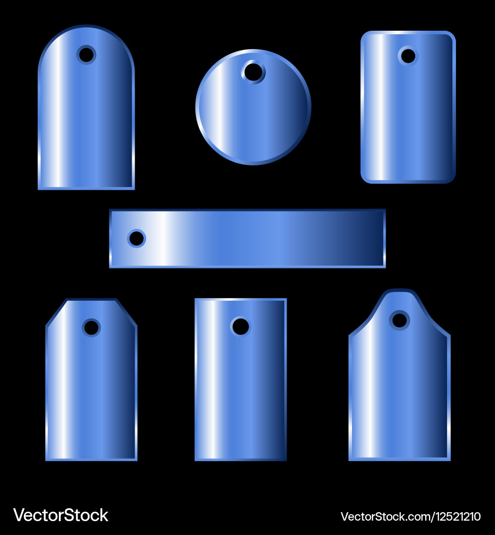 Blue labels Royalty Free Vector Image - VectorStock