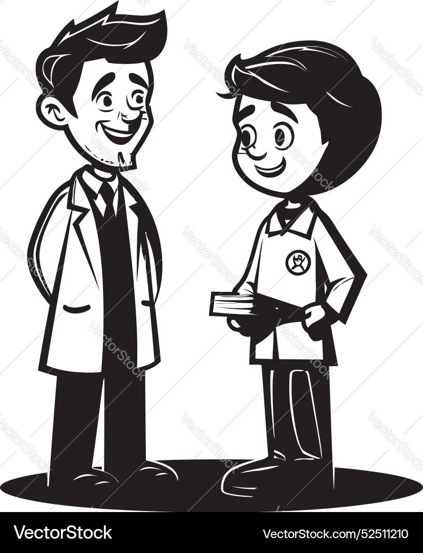 Healing hearts black icon depicting doctors Vector Image