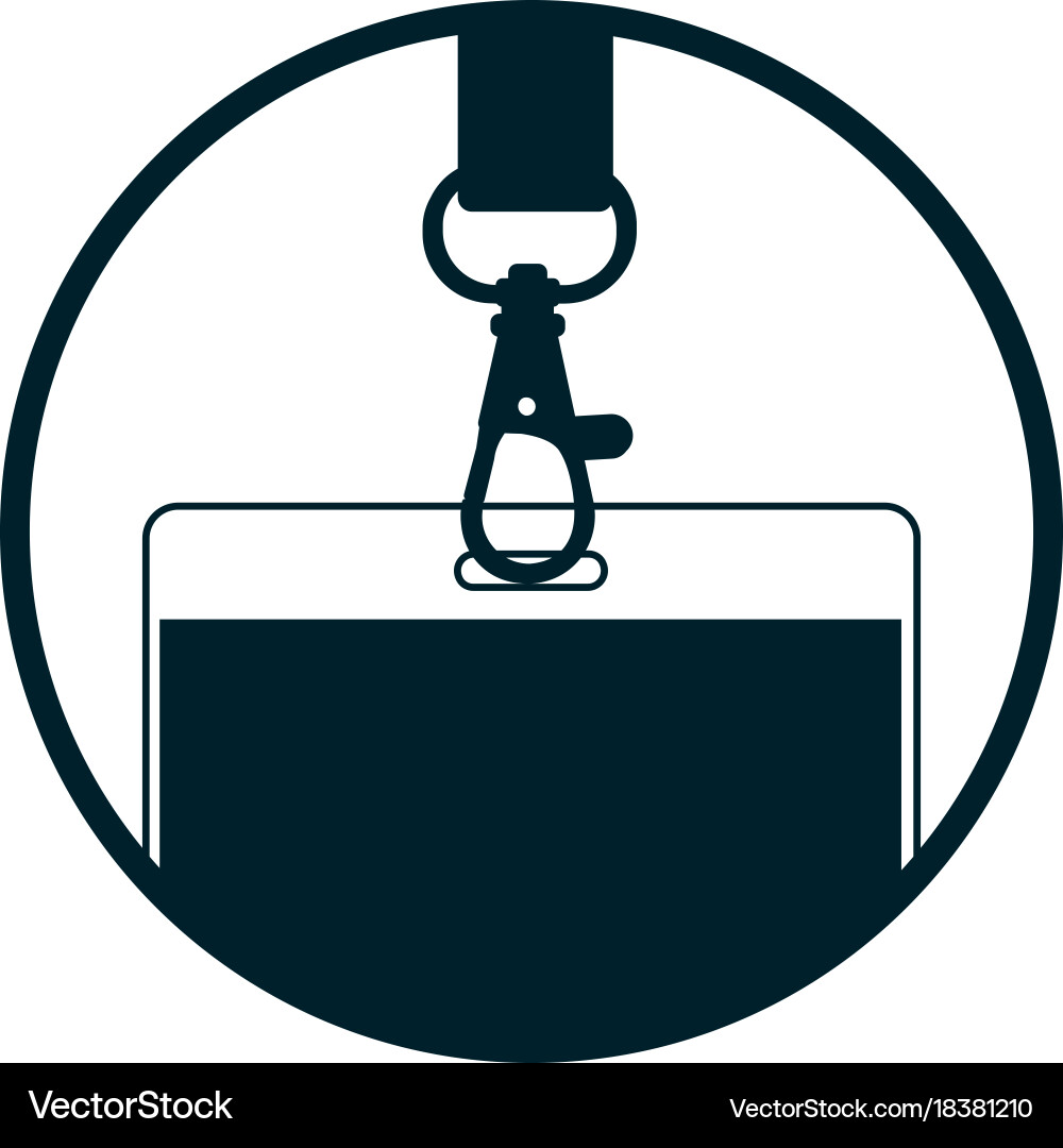 Icon of lanyard flat color Royalty Free Vector Image