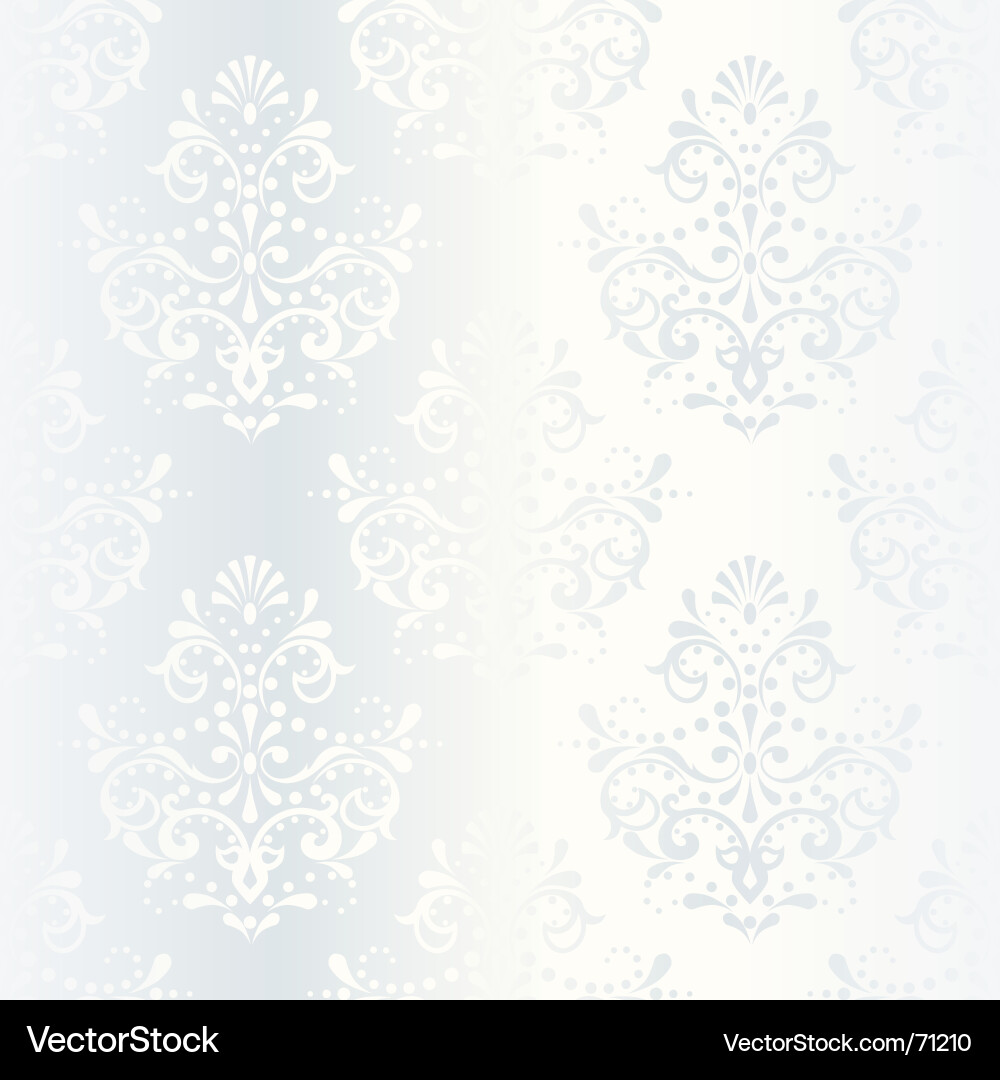 Intricate white satin wedding pattern Royalty Free Vector