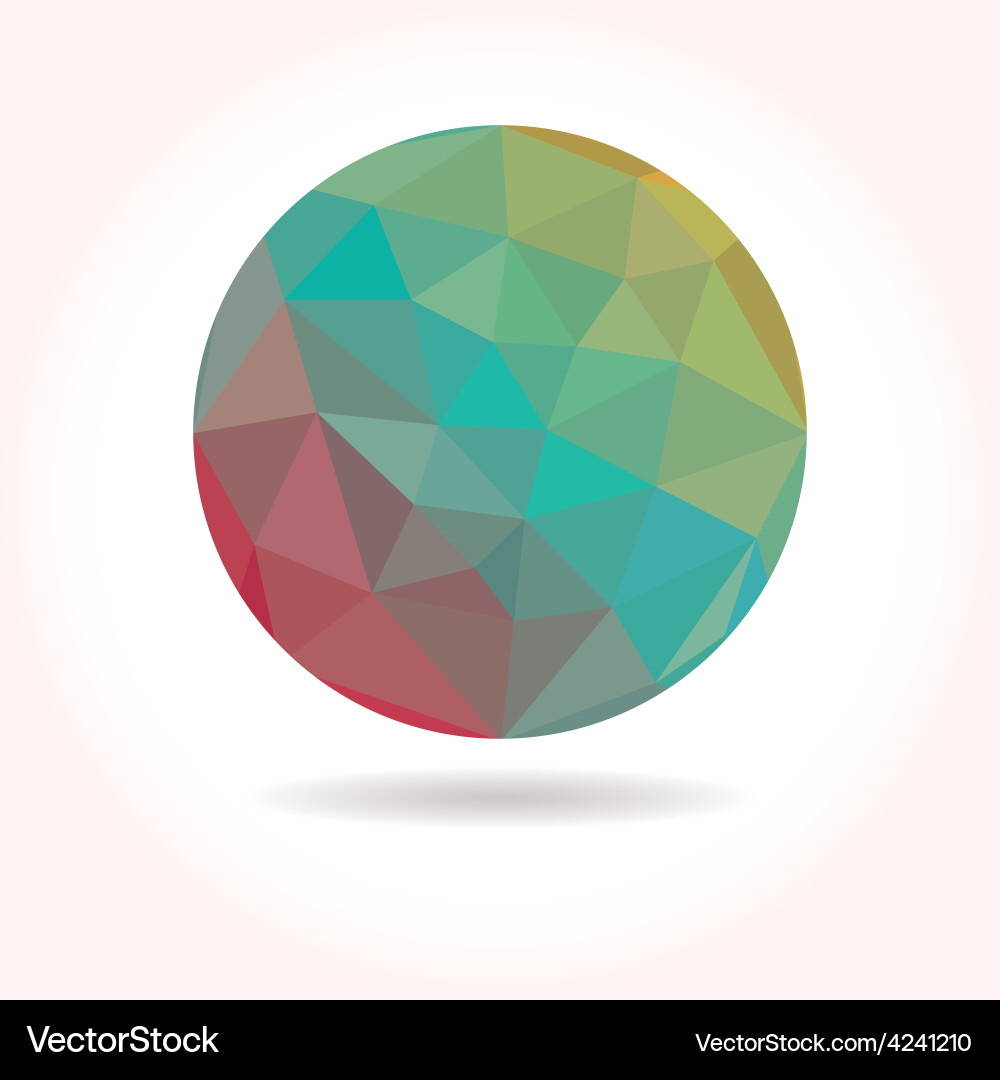 Low poly circle Royalty Free Vector Image - VectorStock