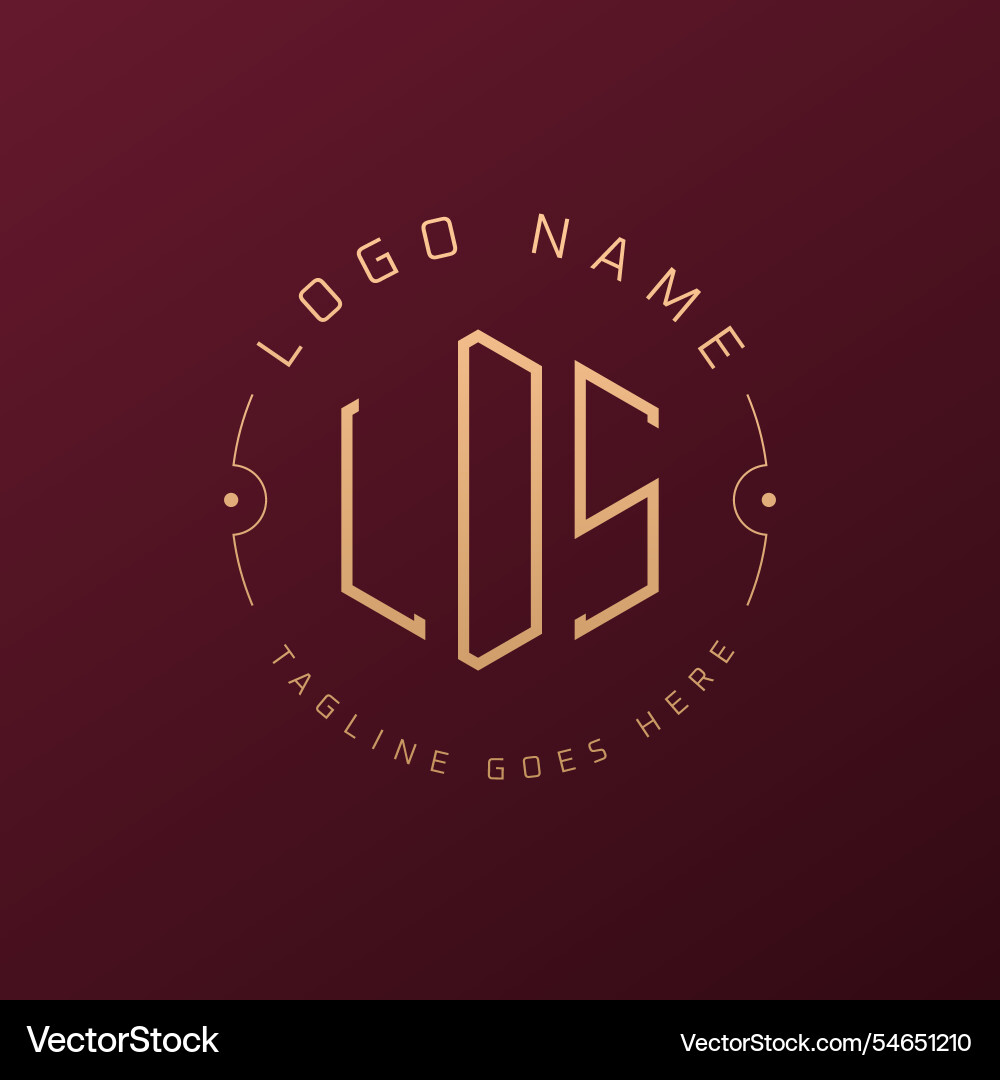 Luxury lds logo design elegant letter Royalty Free Vector
