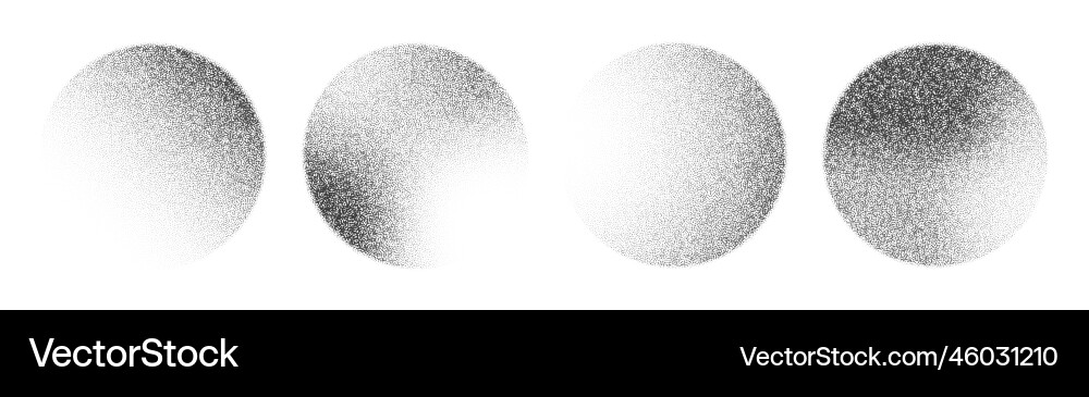 Noise grain circles pointillism gradient pattern Vector Image