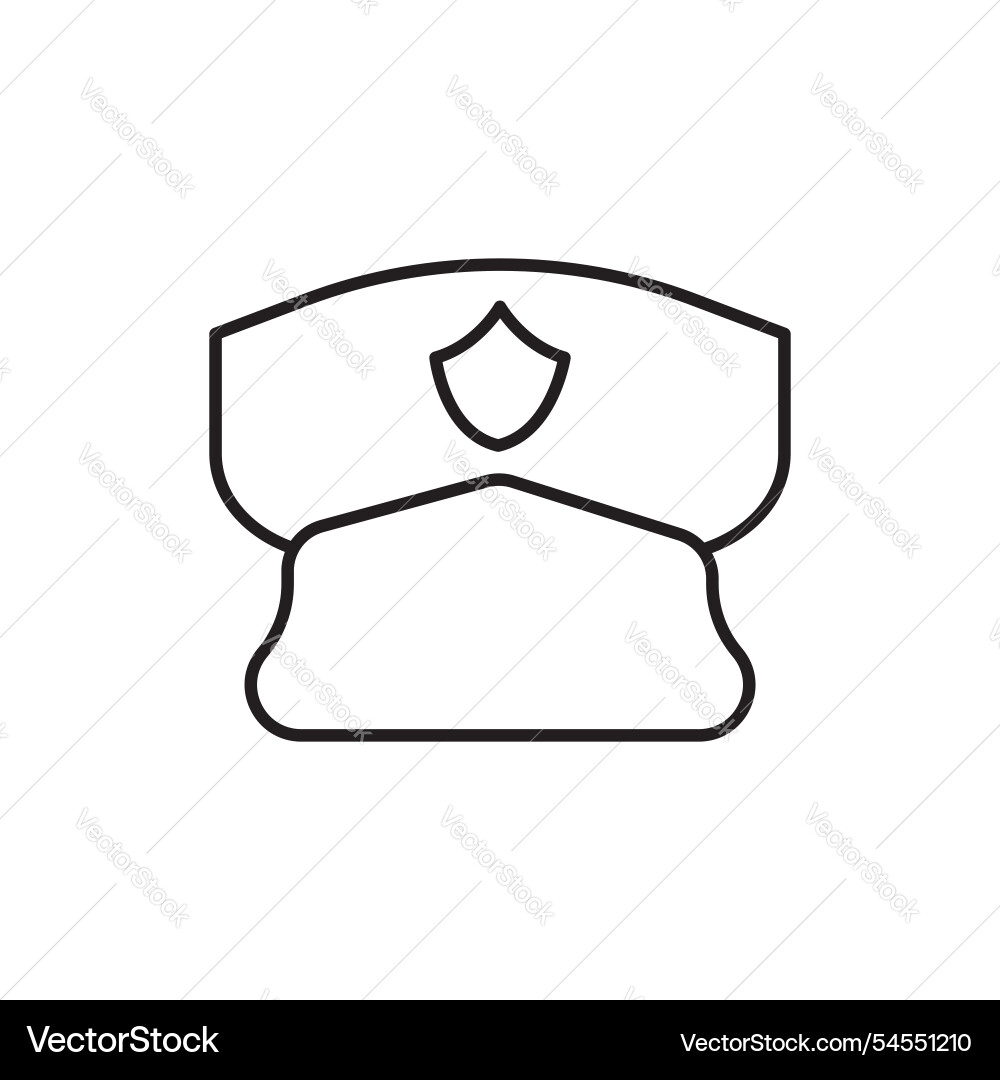 Police cap icon Royalty Free Vector Image - VectorStock