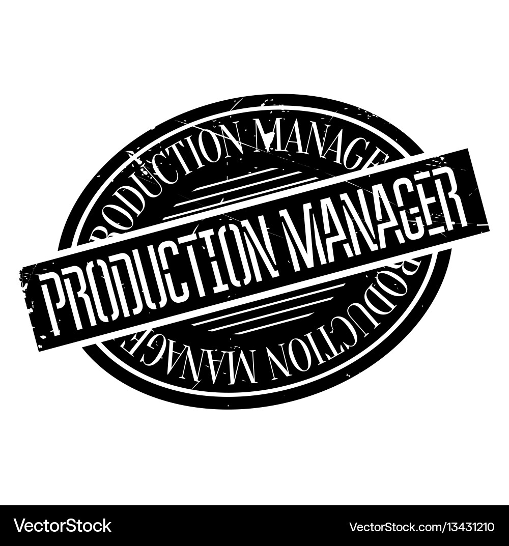 Production manager rubber stamp Royalty Free Vector Image