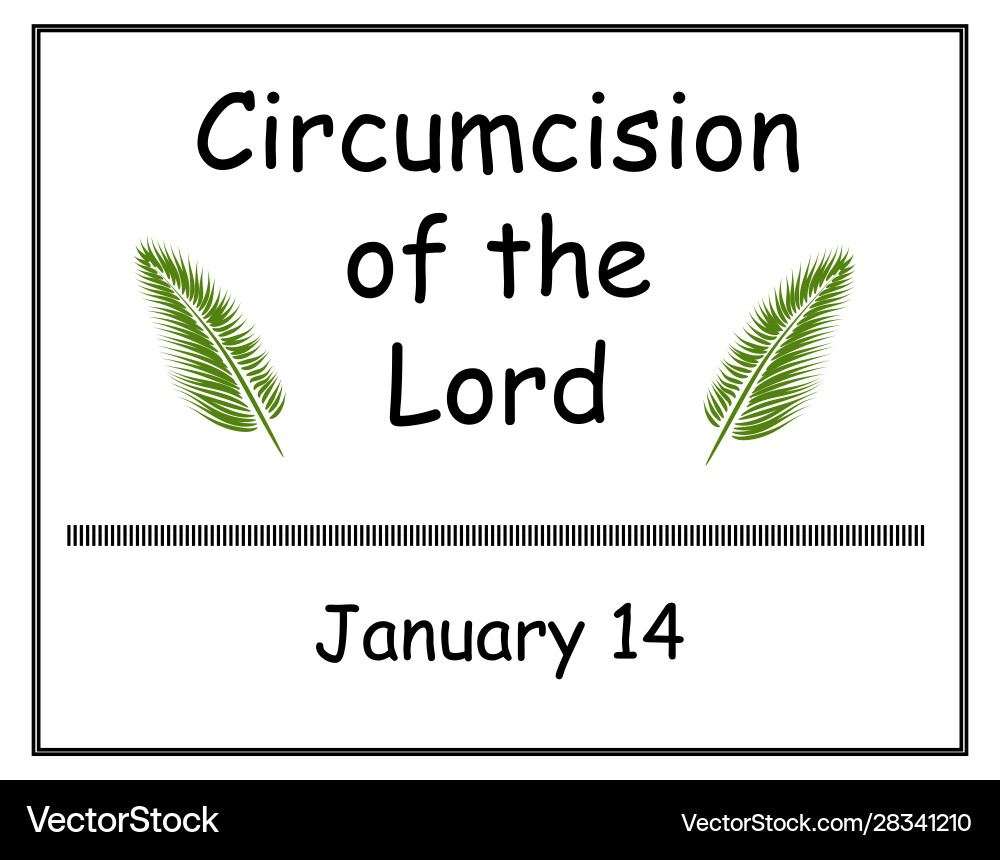 Religion circumcision lord christianity Royalty Free Vector