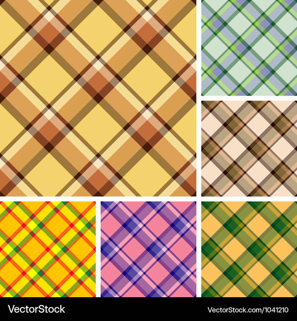 Seamless plaid patterns Royalty Free Vector Image