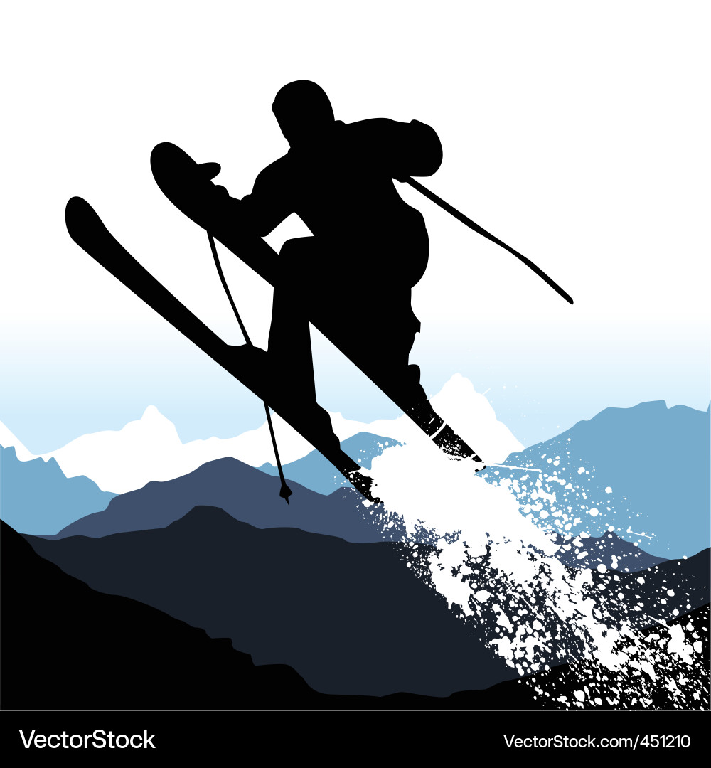 Ski Royalty Free Vector Image - VectorStock