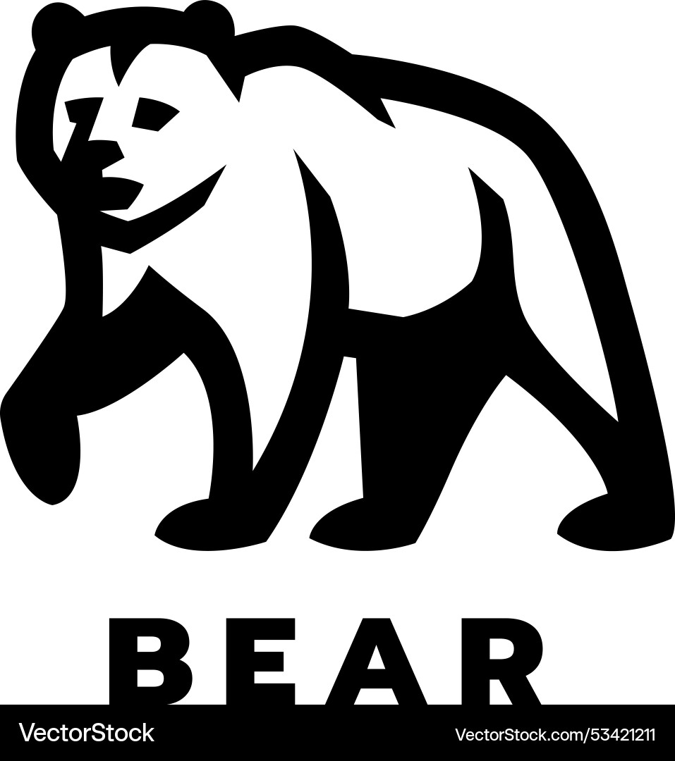 Bear logo symbol Royalty Free Vector Image - VectorStock