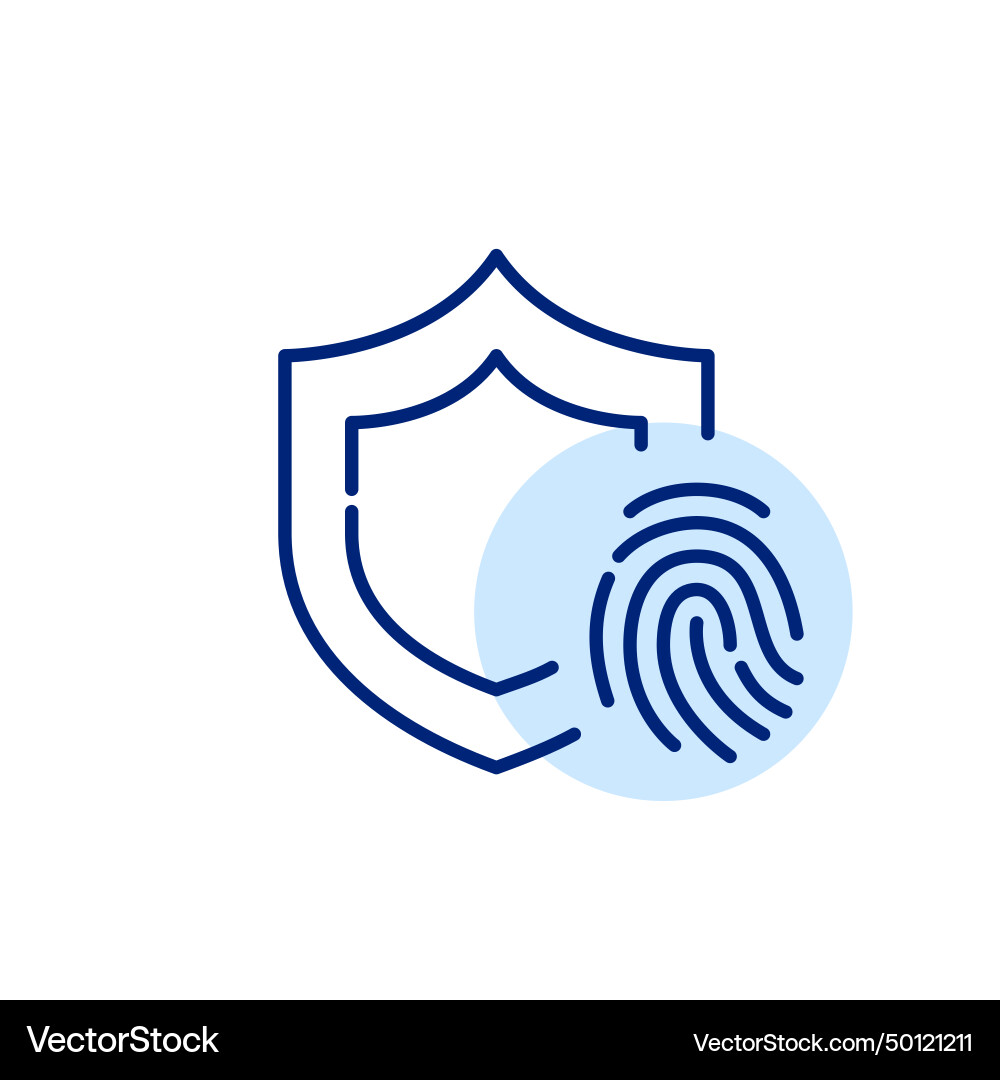 Biometric access protection fingerprint Royalty Free Vector