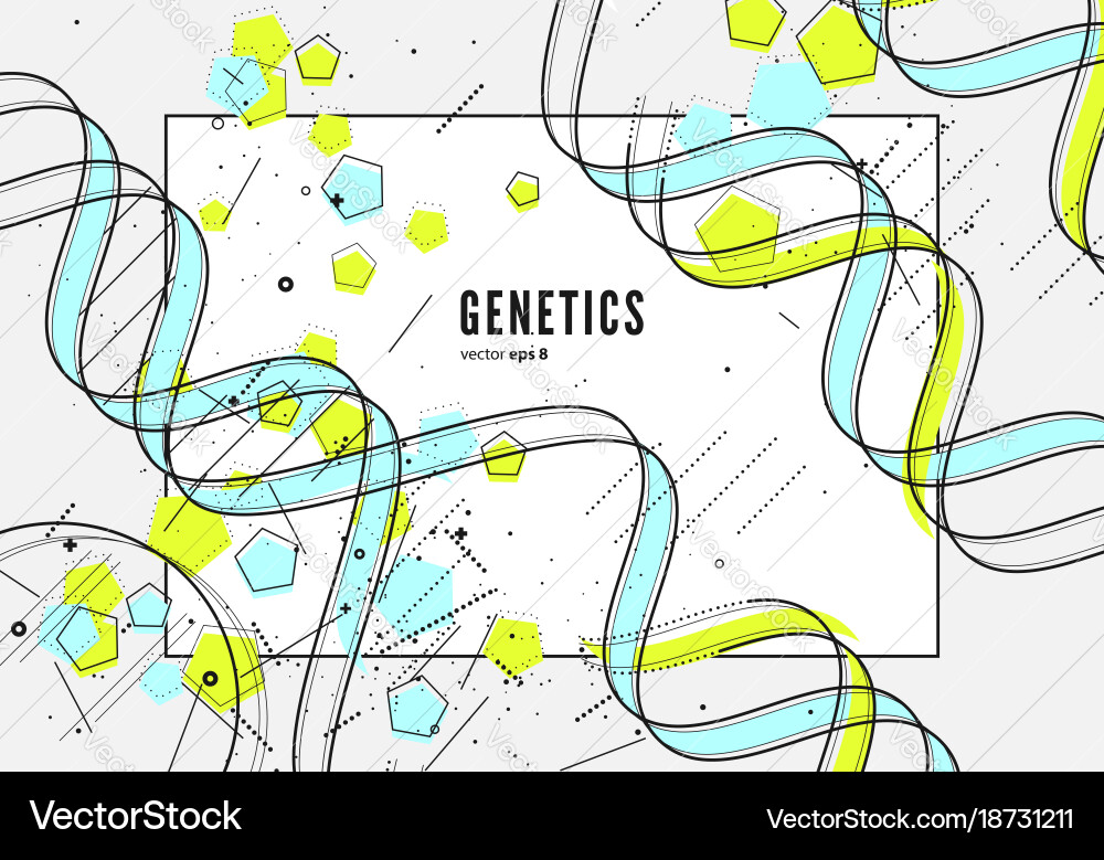 Dna genetic conceptual background Royalty Free Vector Image