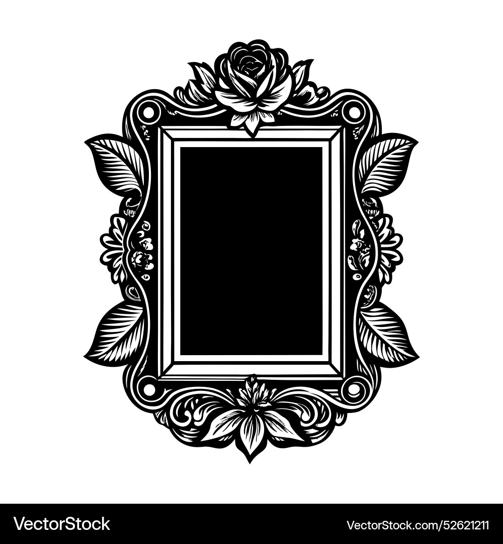 Frame silhouette Royalty Free Vector Image - VectorStock