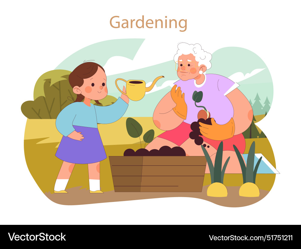 Gardening concept Royalty Free Vector Image - VectorStock