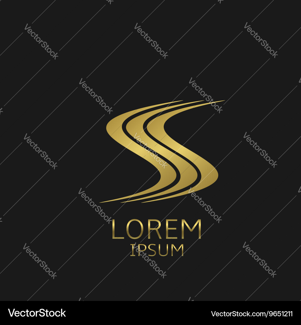 Golden delivery logo Royalty Free Vector Image