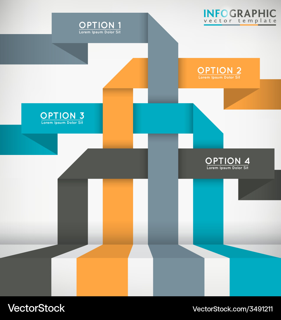 Interlaced ribbons Royalty Free Vector Image - VectorStock