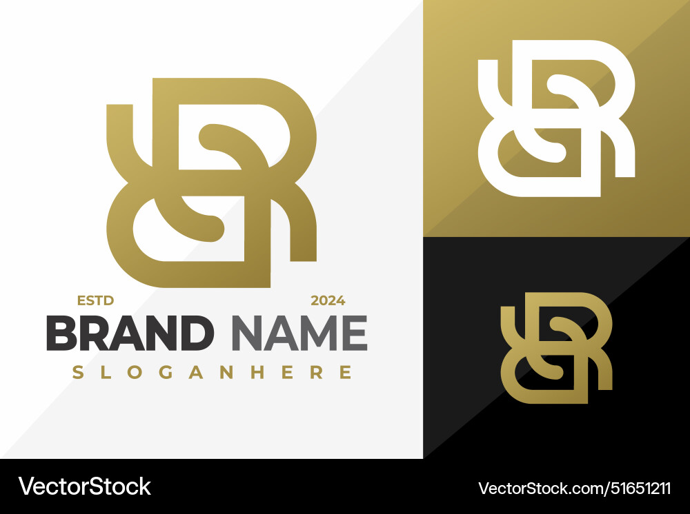 Letter rr or rh monogram logo design symbol icon Vector Image