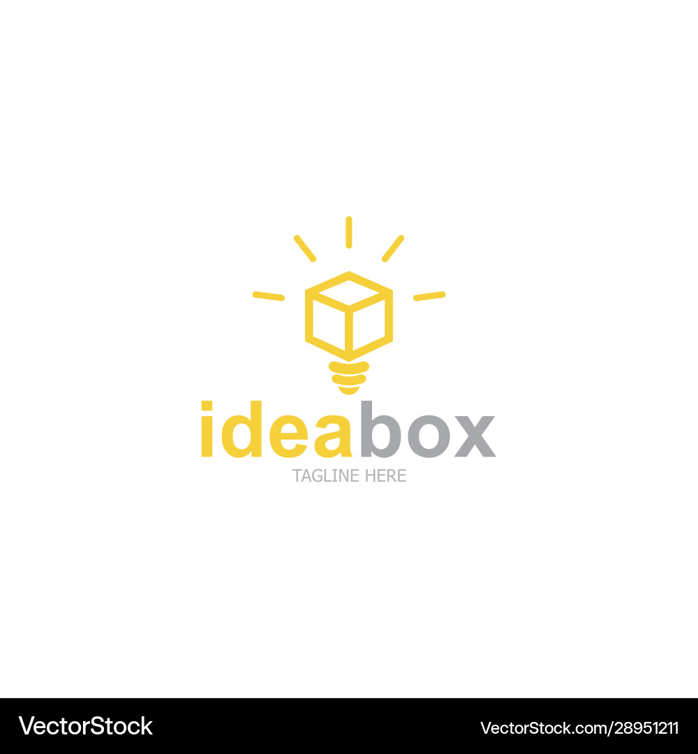 Logo template idea box Royalty Free Vector Image