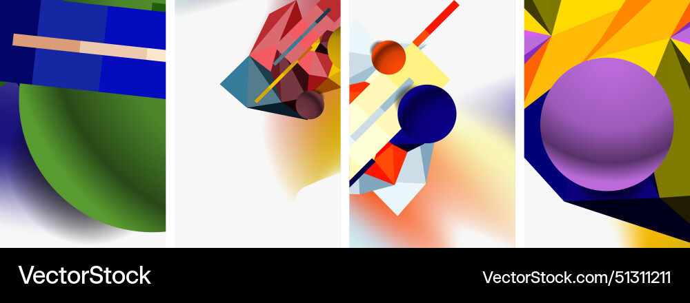 Minimal geometry circle line and square design Vector Image