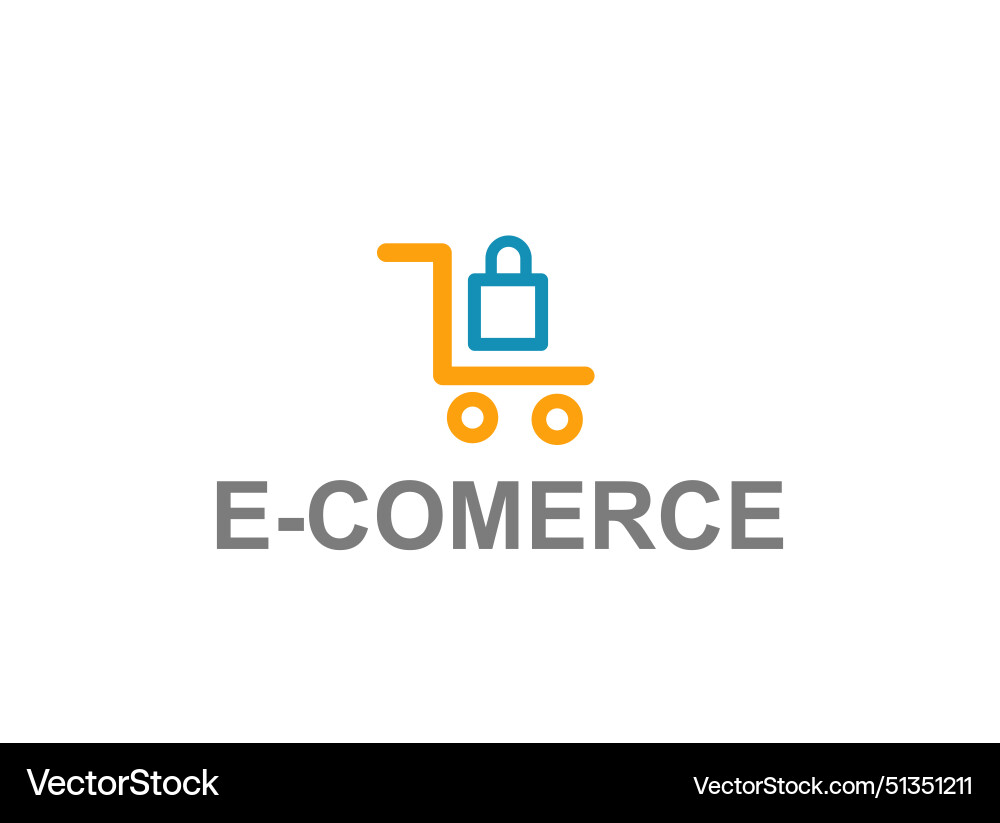 Modern ecommerce store logo Royalty Free Vector Image