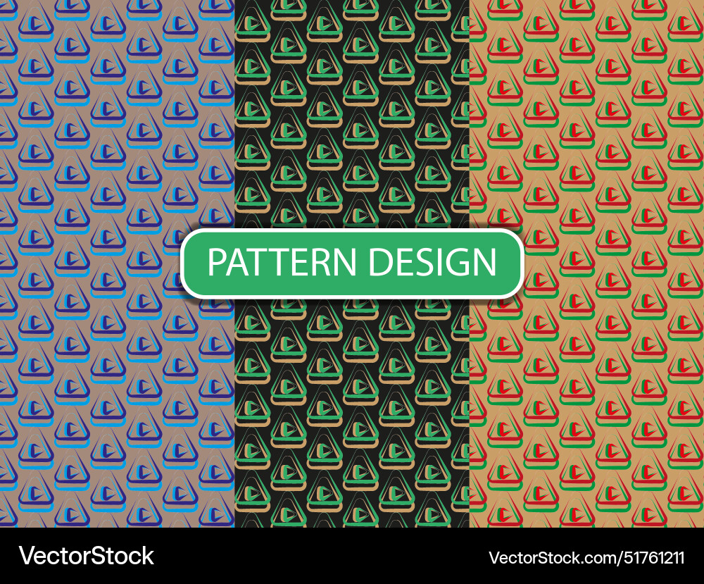 Pattern design template Royalty Free Vector Image