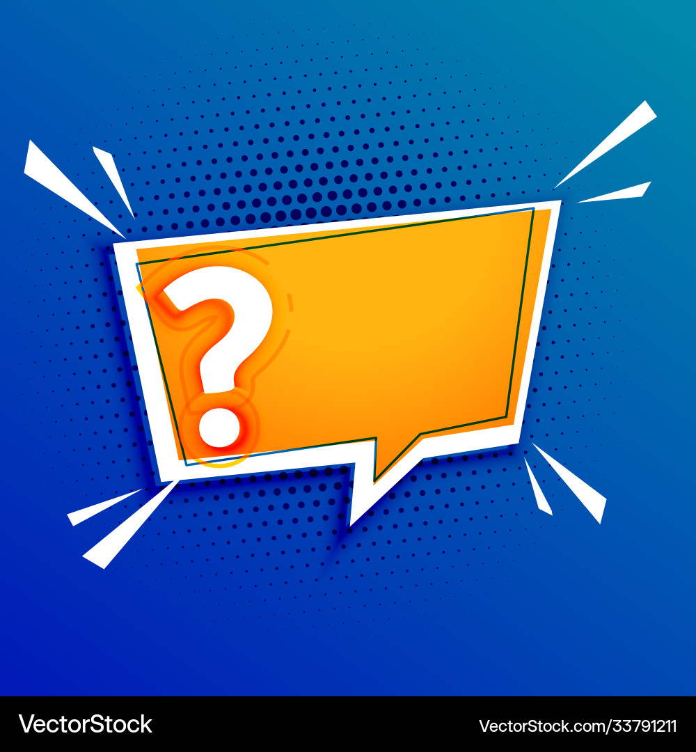 Question mark template with text space design Vector Image