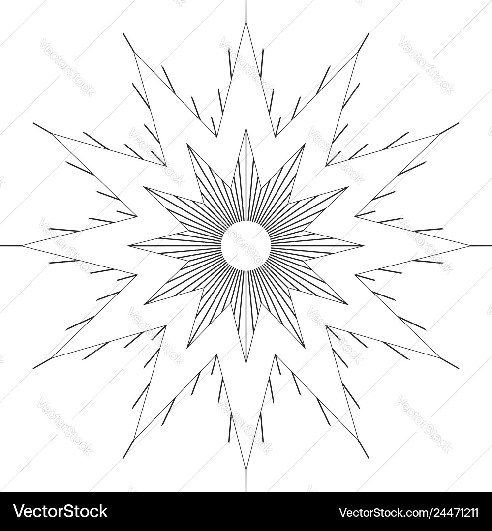 Retro Sunburst Starburst Pattern Royalty Free Vector Image