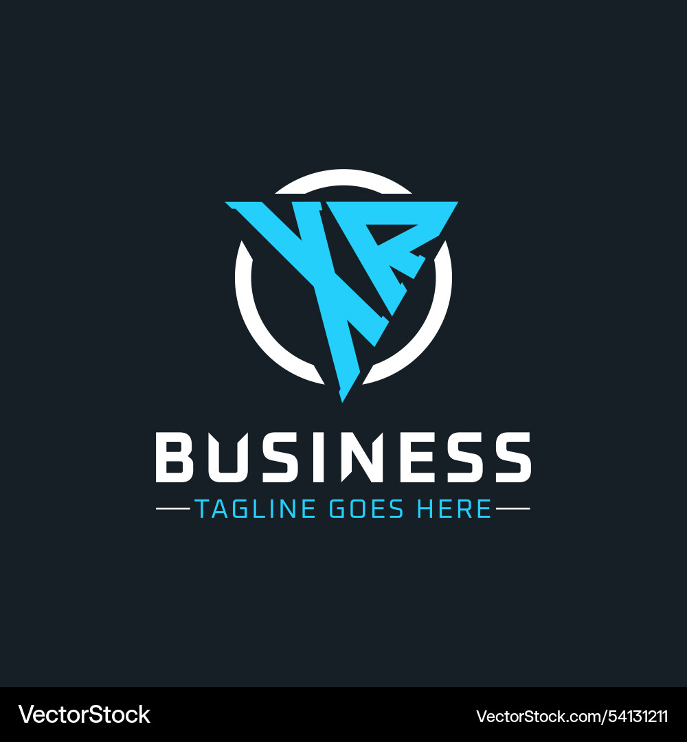 Xr monogram modern initials letter logo design Vector Image