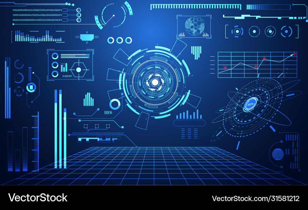 Abstract technology ui futuristic concept hud Vector Image