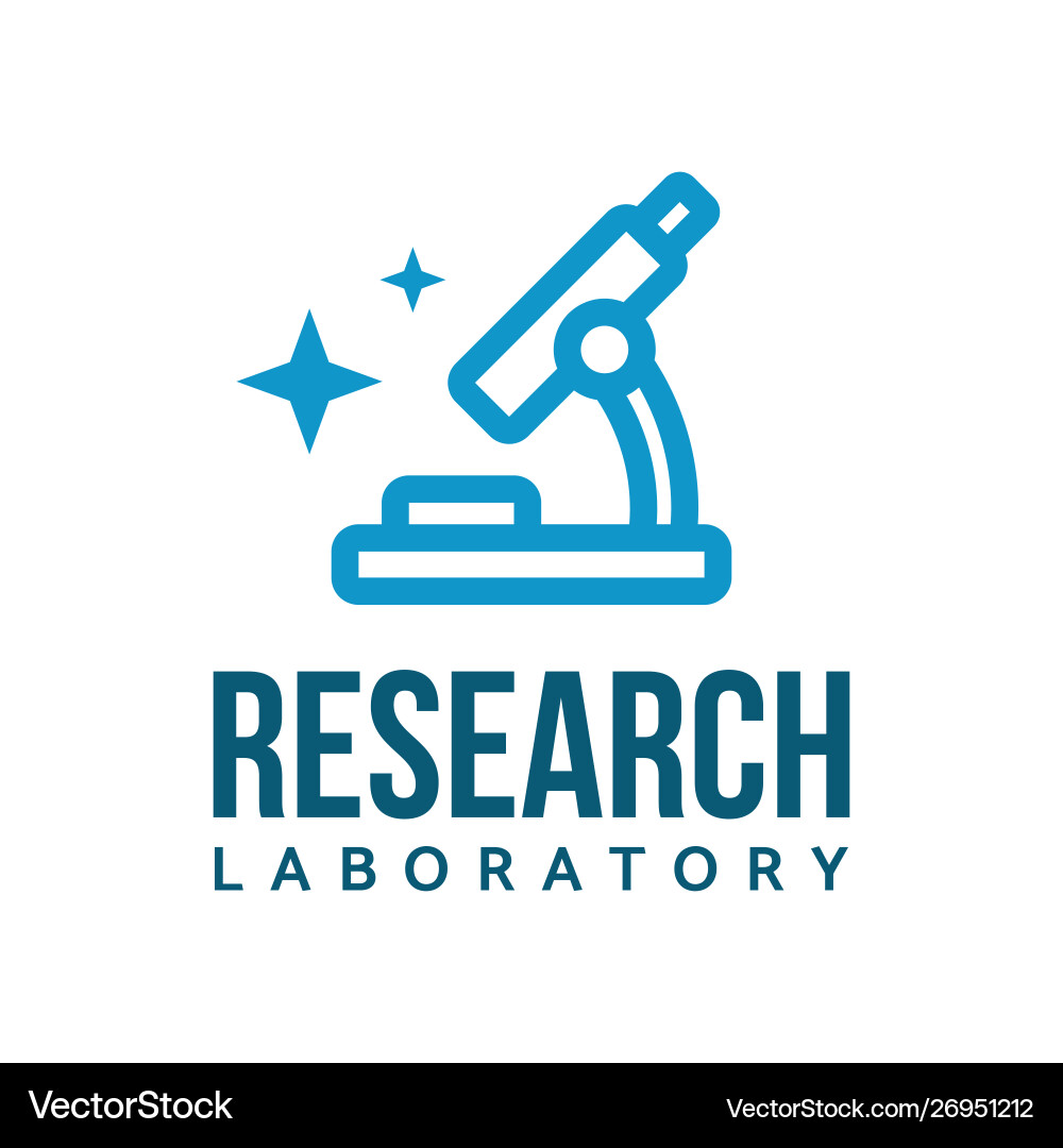 Research laboratory logo symbol icon Royalty Free Vector