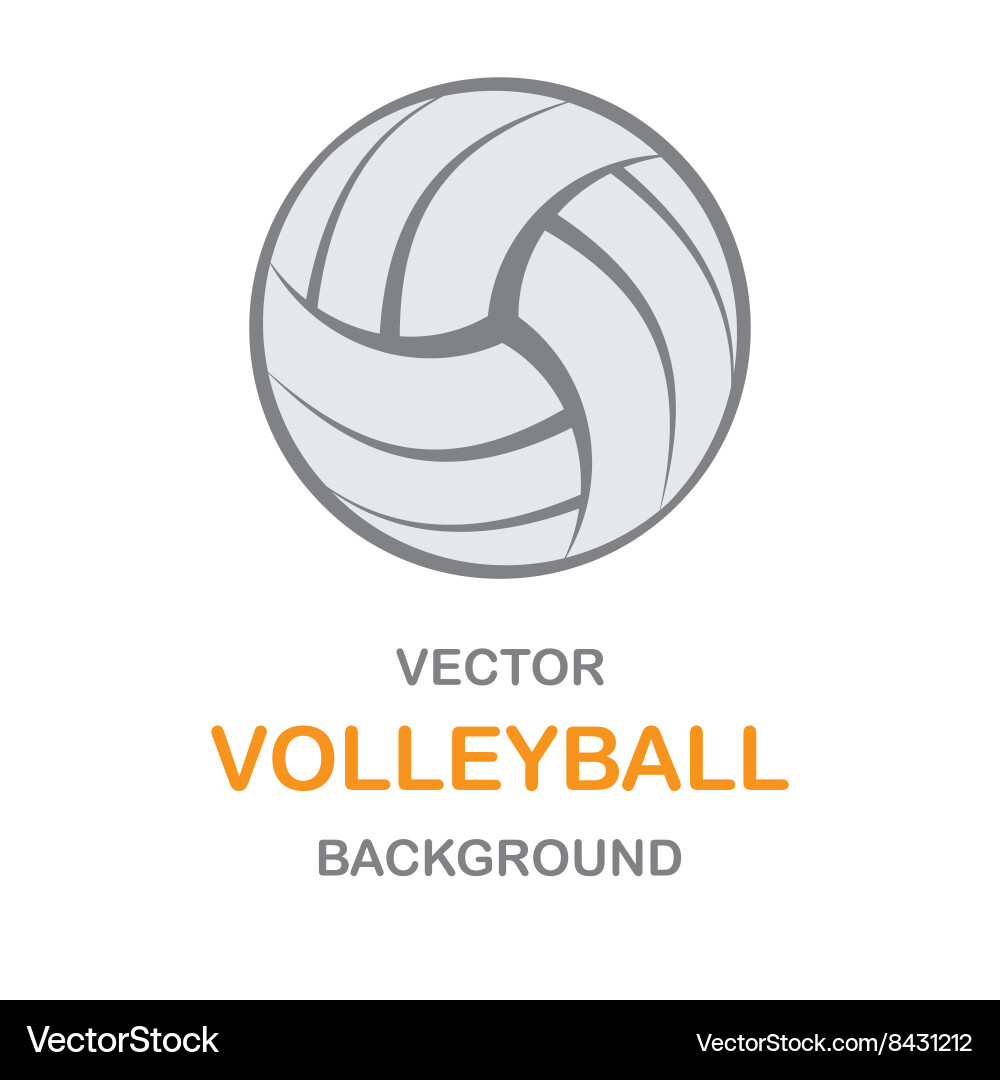 Volleyball gray background Royalty Free Vector Image