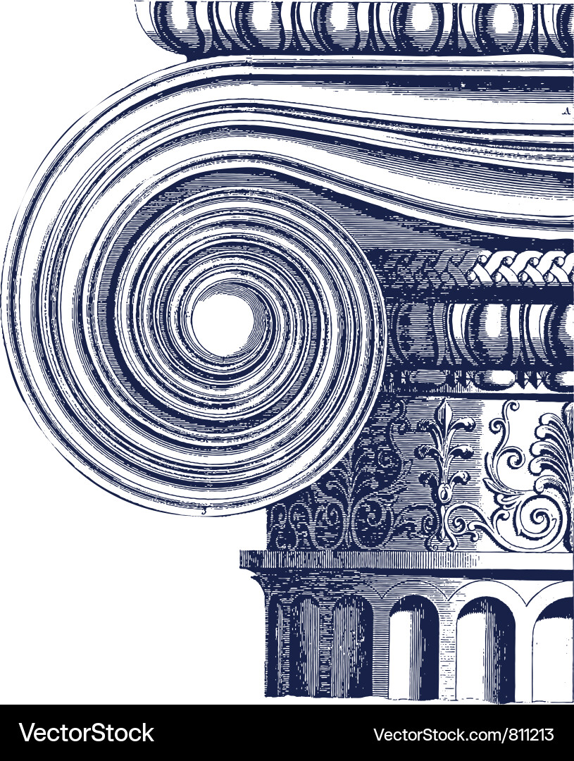 Classic column Royalty Free Vector Image - VectorStock