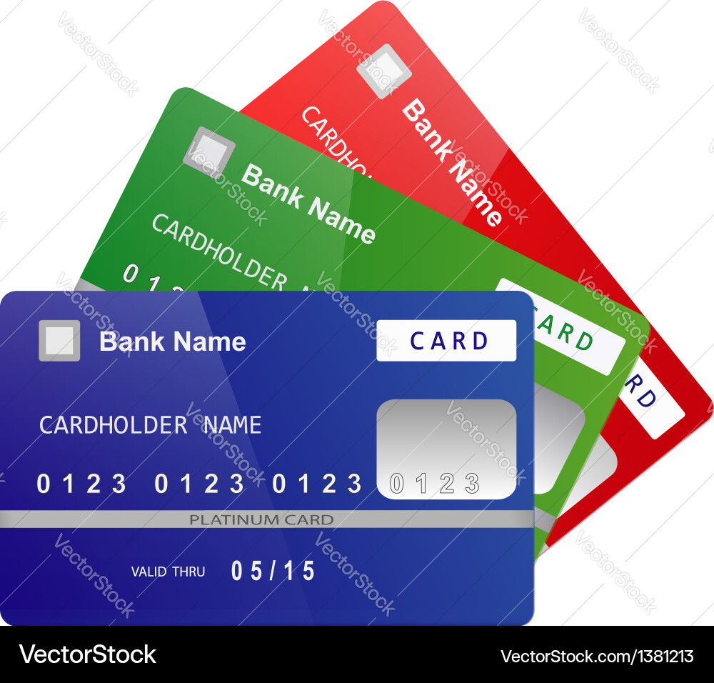 Credit cards Royalty Free Vector Image - VectorStock