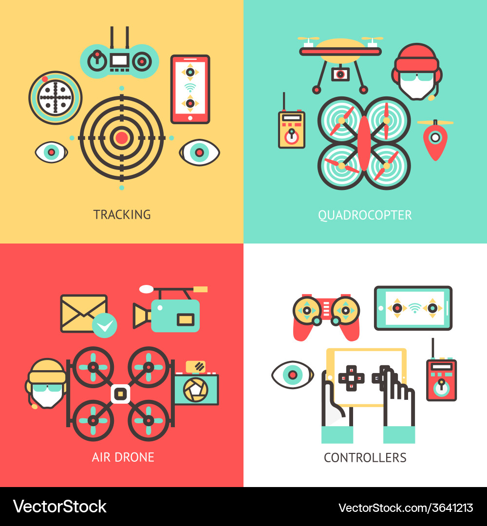 Drone design concept Royalty Free Vector Image