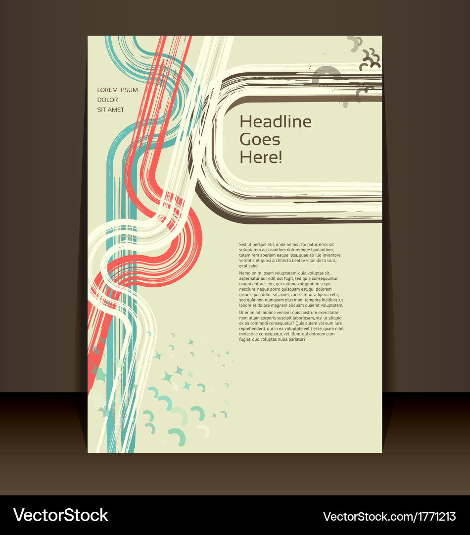 Flyer leaflet booklet layout editable design Vector Image