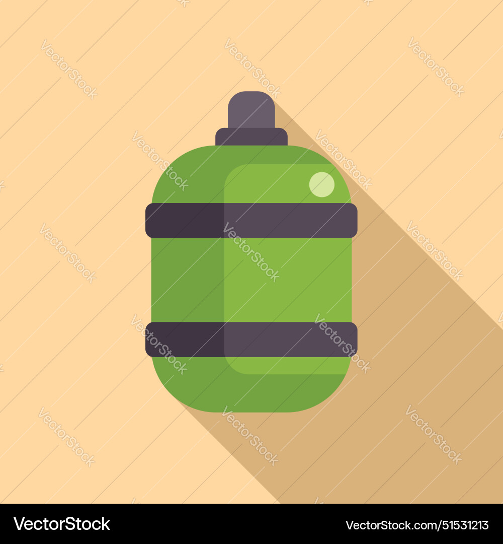 Green oxygen tank providing life support Vector Image