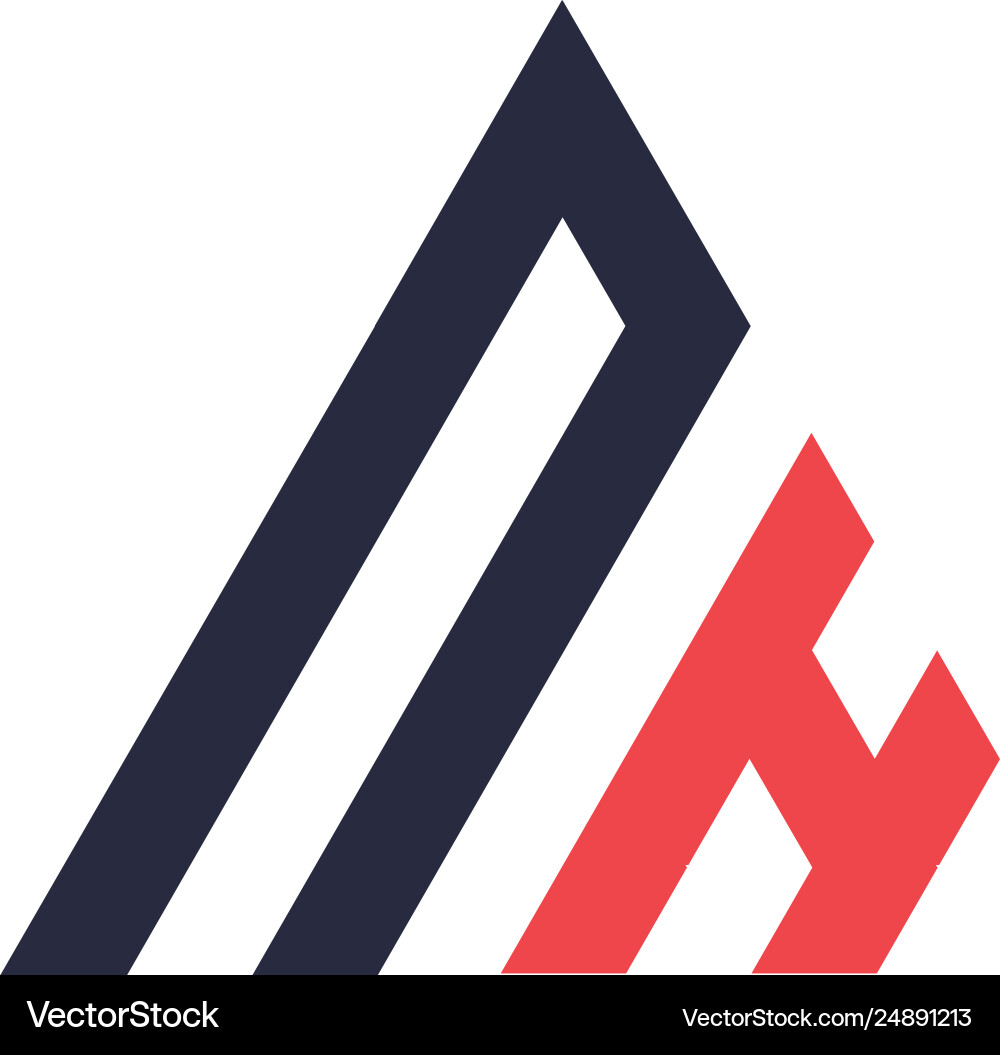 Initial letter triangle logo Royalty Free Vector Image