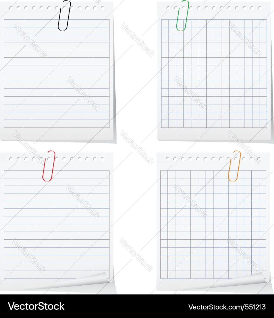 Paper notes Royalty Free Vector Image - VectorStock