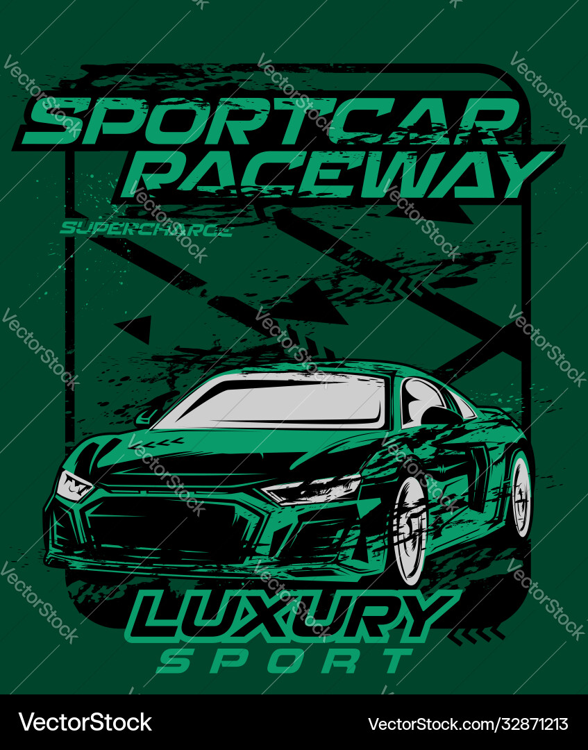 Sportcar raceway Royalty Free Vector Image - VectorStock