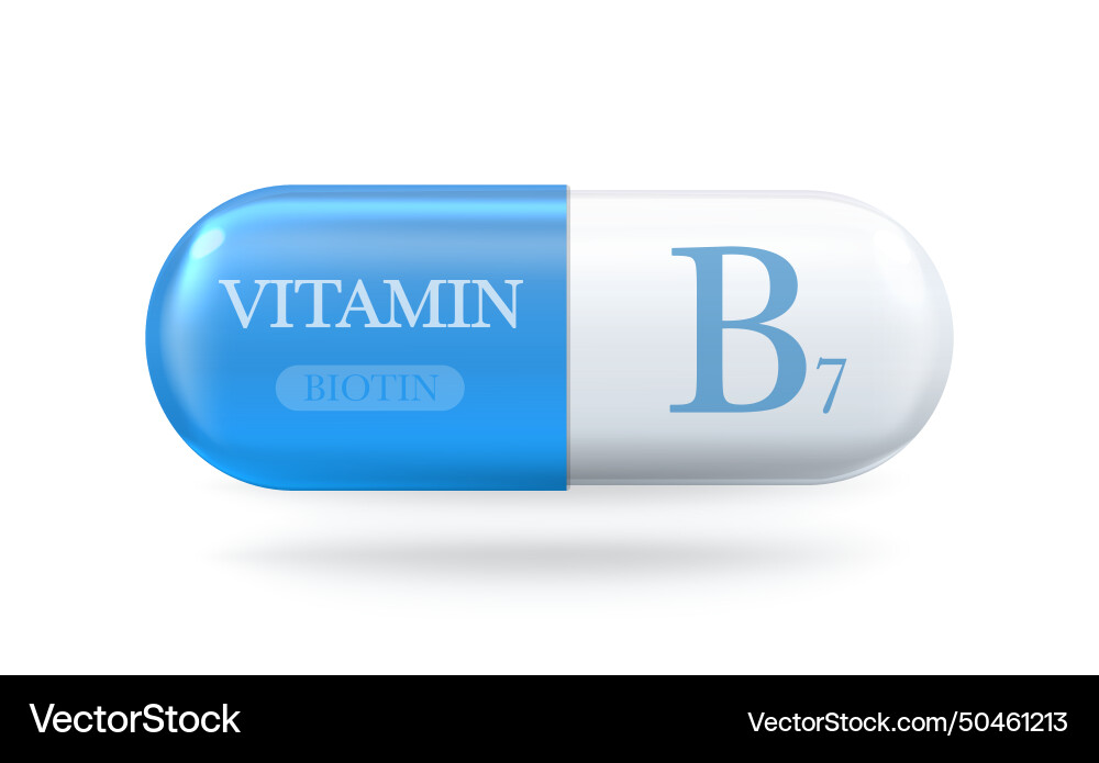 Vitamin b7 icon biotin b complex drop Royalty Free Vector