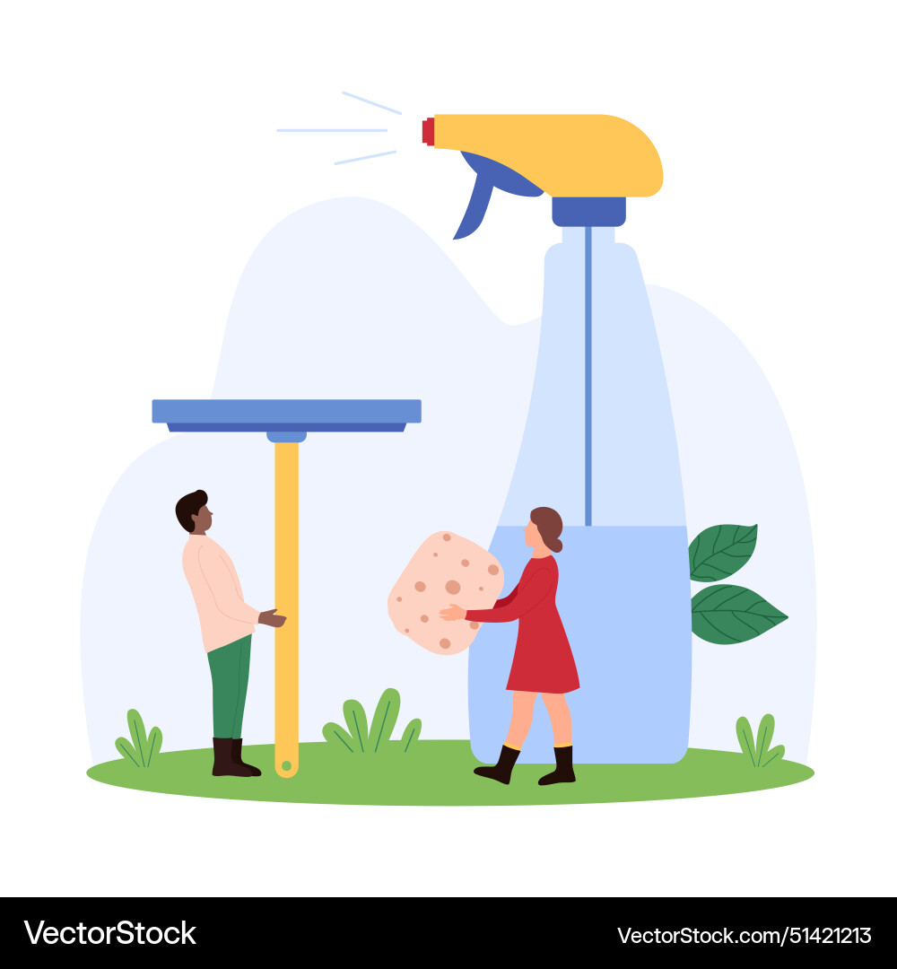 Window washing by cleaning service general Vector Image