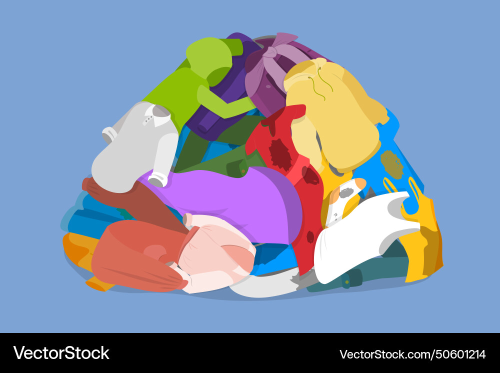 3d isometric flat of laundry Royalty Free Vector Image