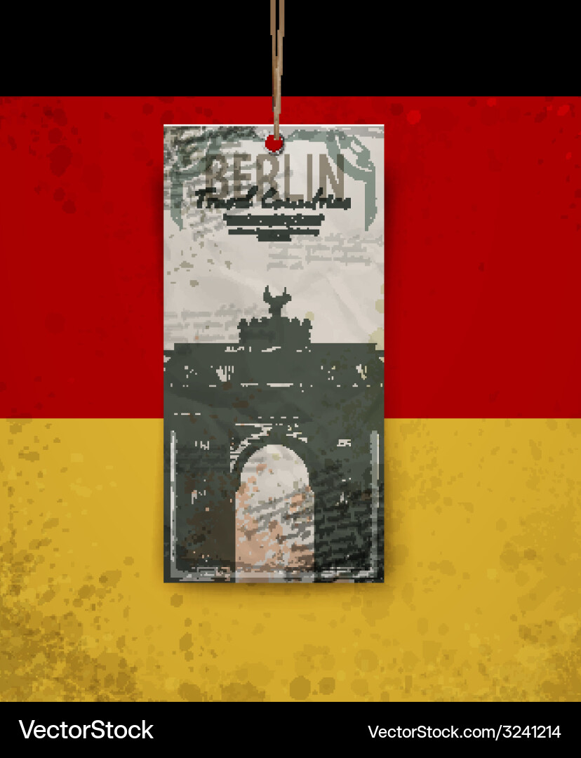 Berlin arch symbol hand drawn pencil sketch Vector Image