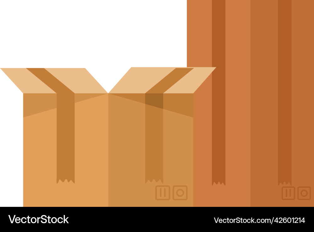 Carton boxes packing Royalty Free Vector Image