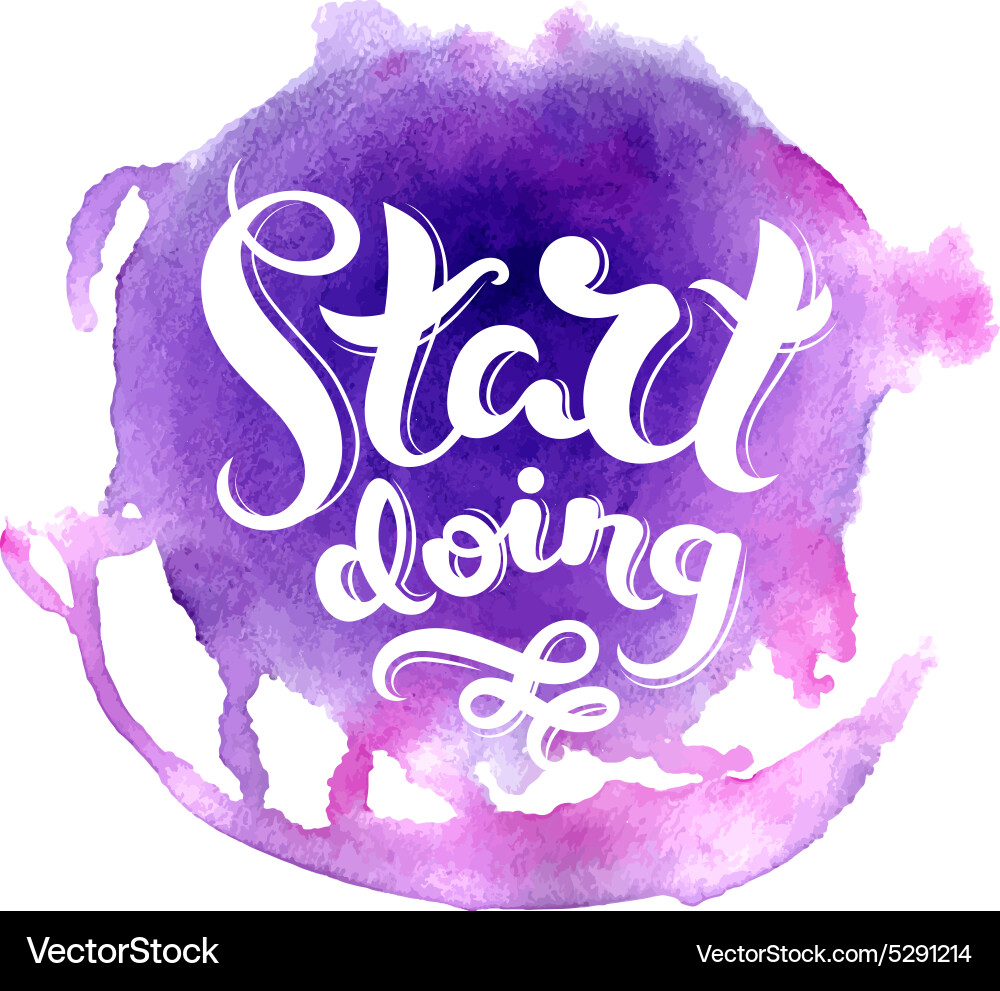 Hand drawn lettering poster Royalty Free Vector Image