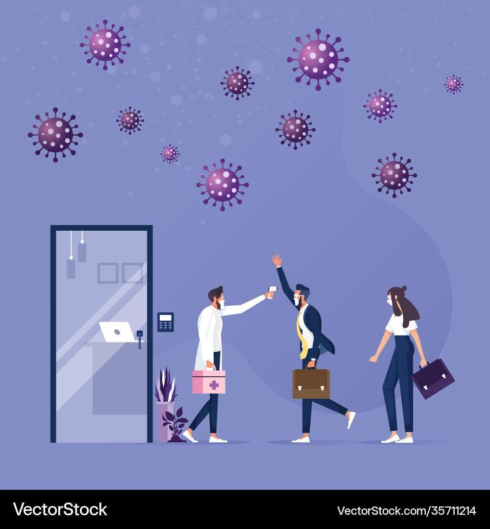 New normal social distancing lifestyle Royalty Free Vector