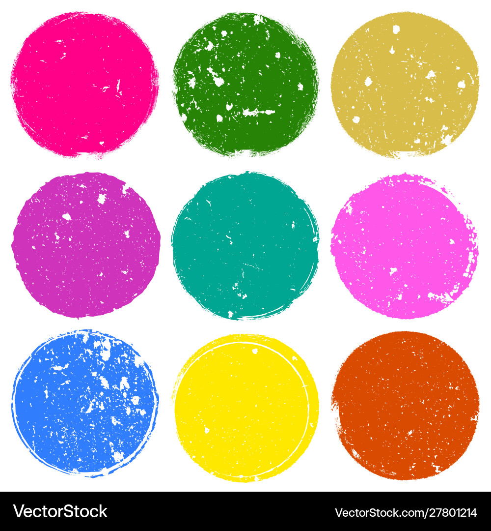 Nine color stamps Royalty Free Vector Image - VectorStock