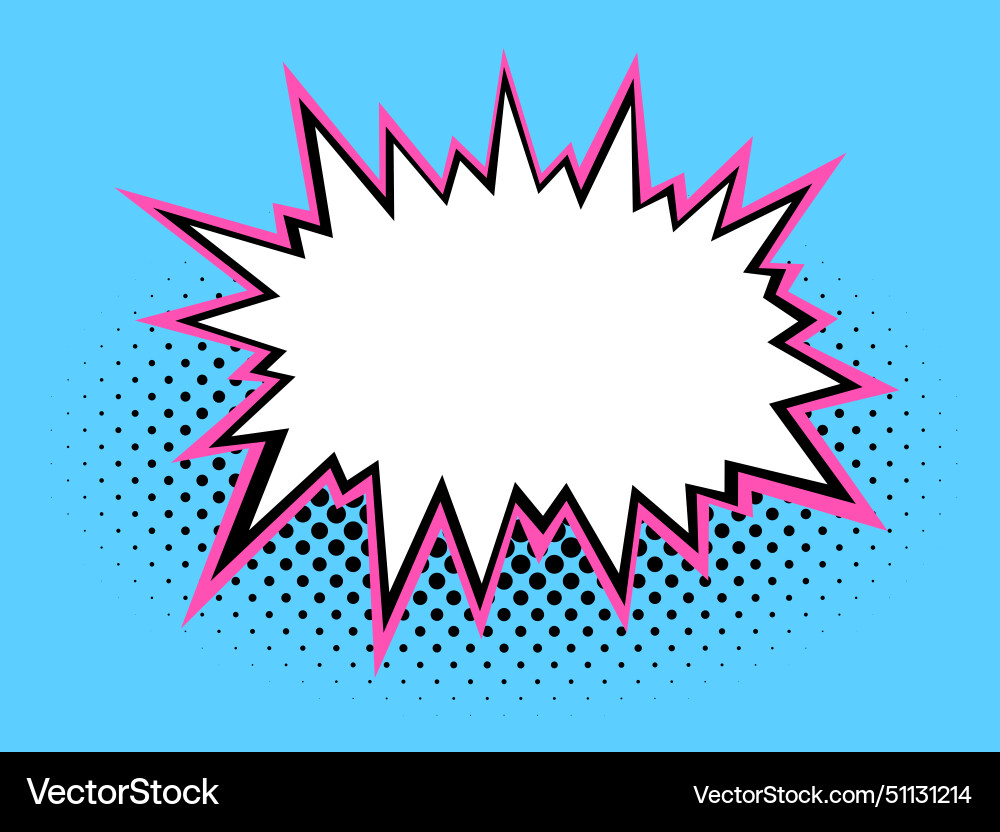 Pop art explosion burst Royalty Free Vector Image